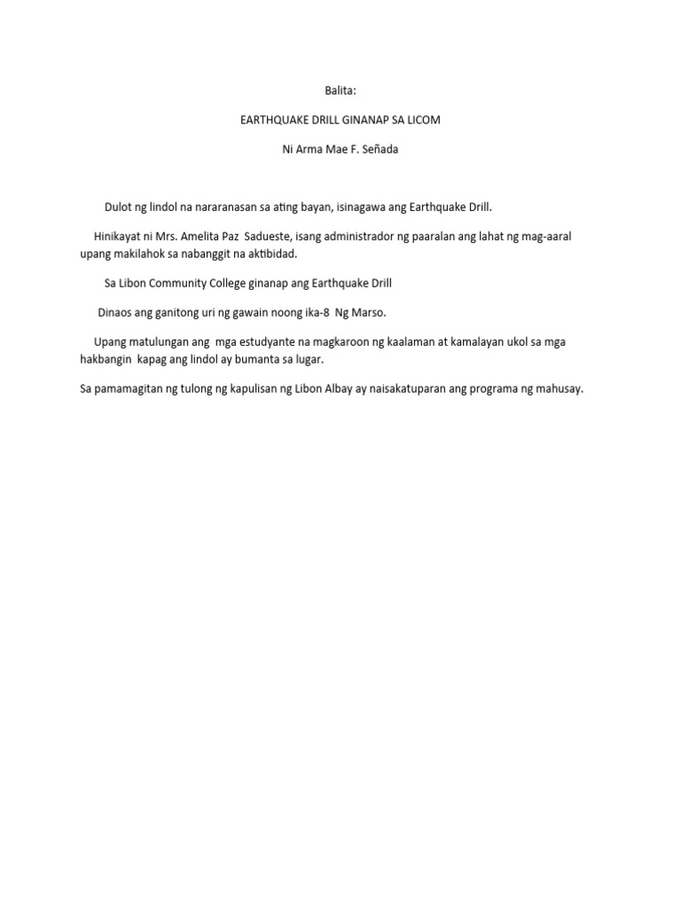 MGA ARTIKULO BSEd Filipino 2 | PDF