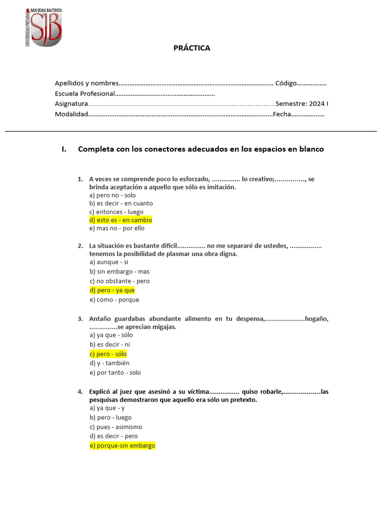 Sesión 2 Práctica | PDF | Estudios de idiomas extranjeros | Arte