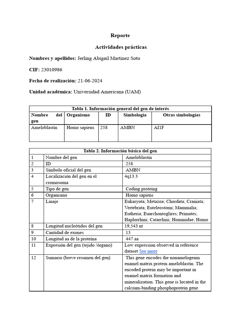 Bioinformática | PDF | Gene | Proteínas