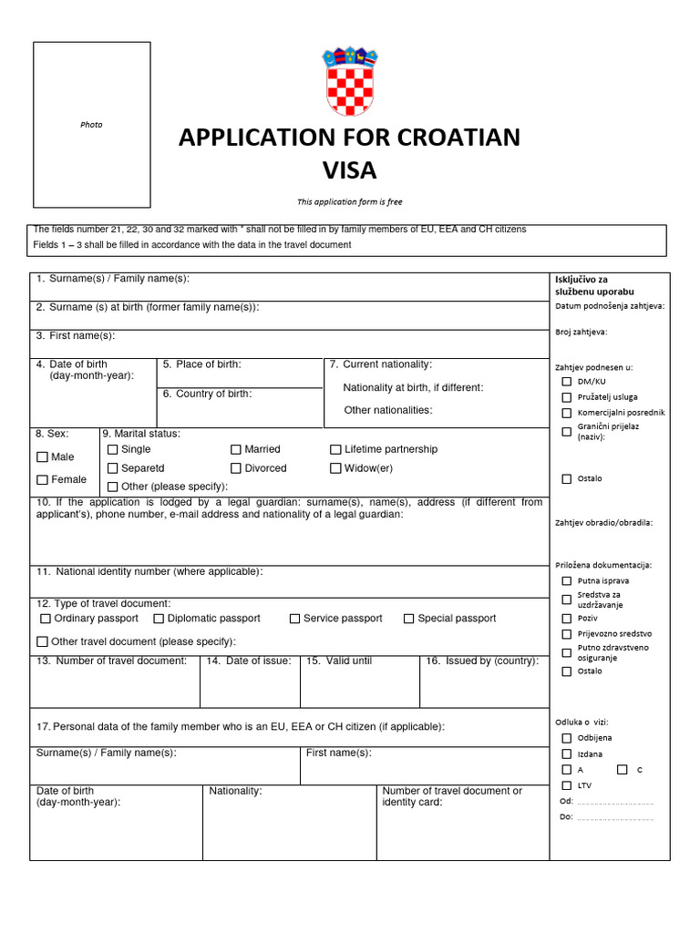 Short Stay Visa Application English Nov 2021 | PDF | Travel Visa ...
