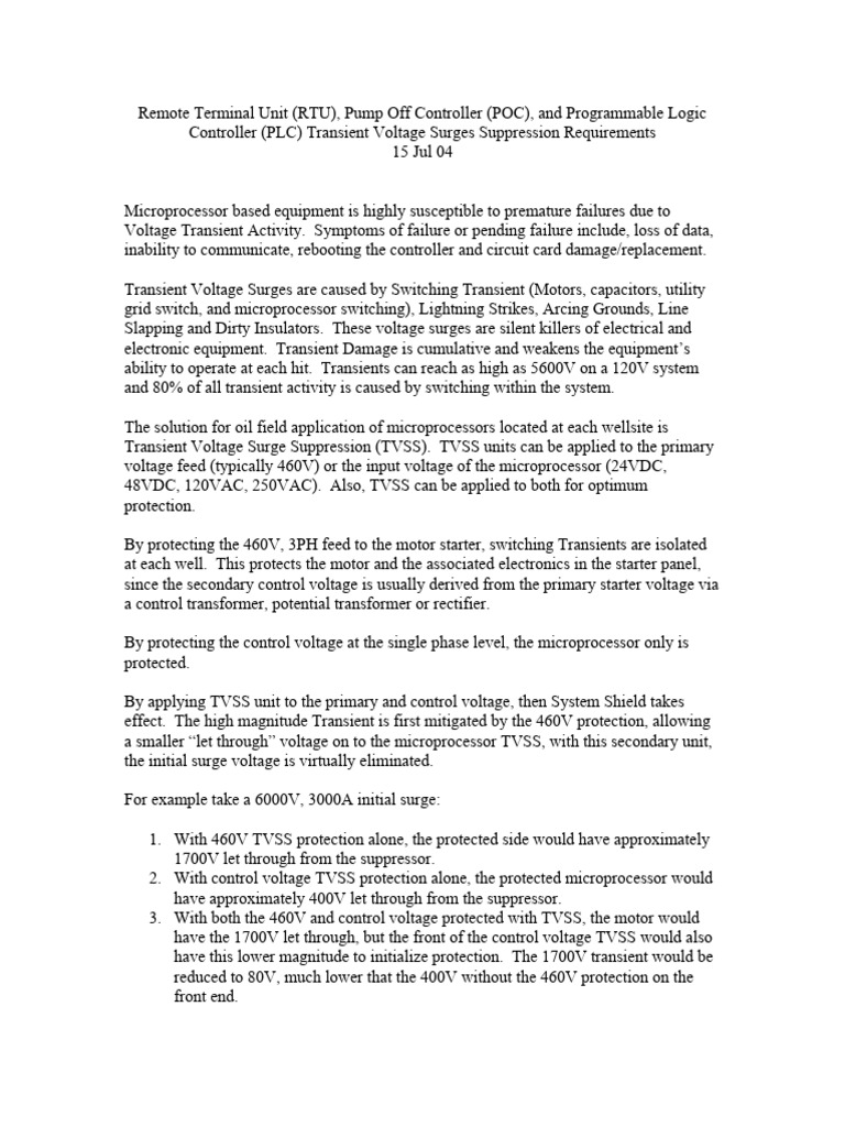 RTU POC and PLC Protection | PDF | Transformer | Electrical Equipment