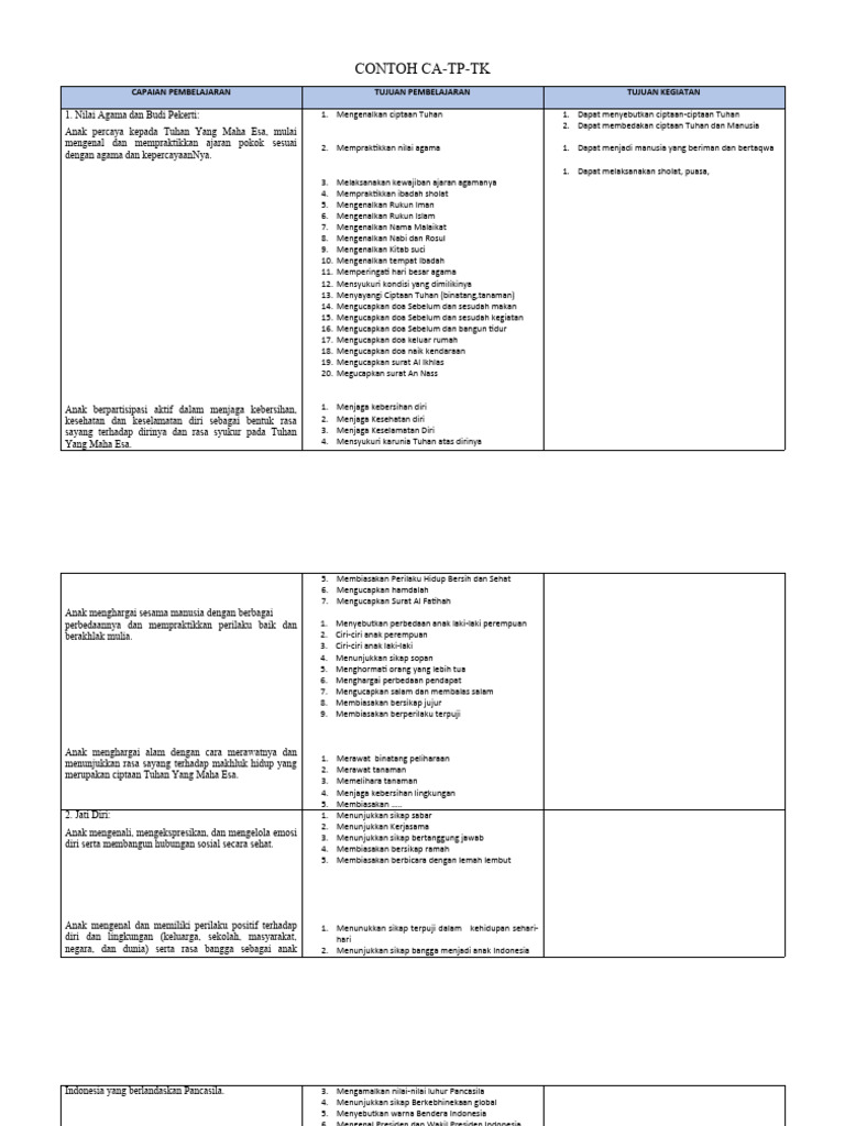 Contoh CP-TP-TK | PDF