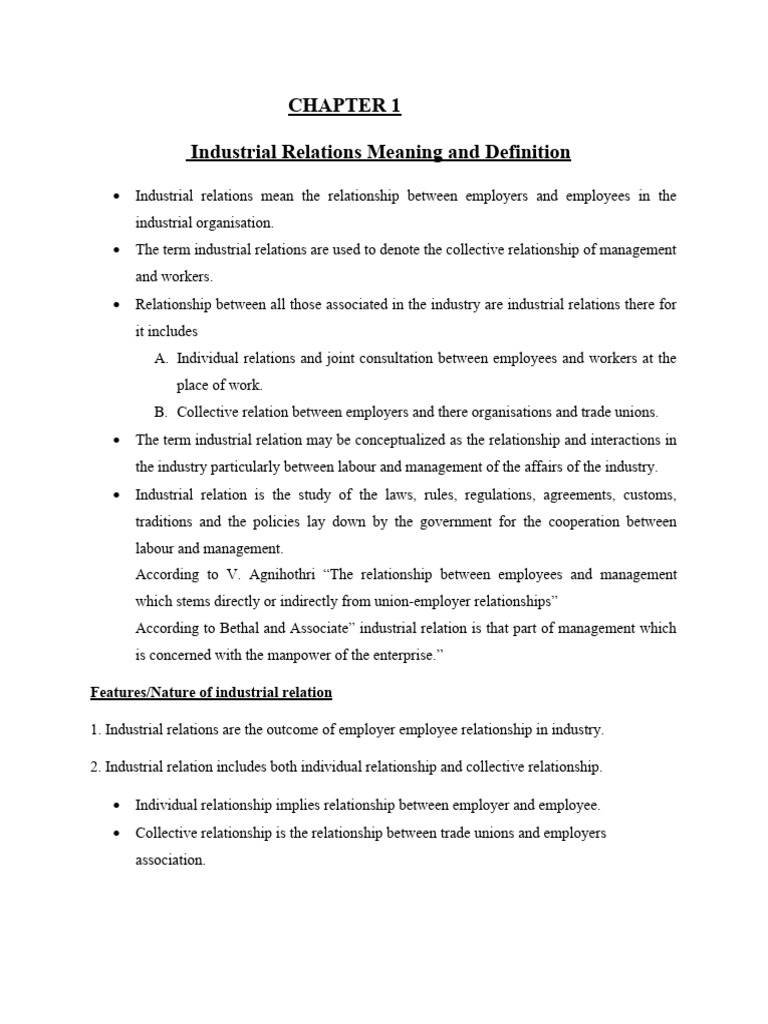Understanding Industrial Relations Dynamics | PDF | Trade Union ...