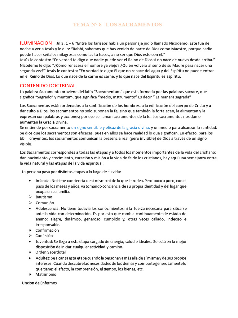 tema n°8 bautismo | Descargar gratis PDF | Bautismo | Sacramentos