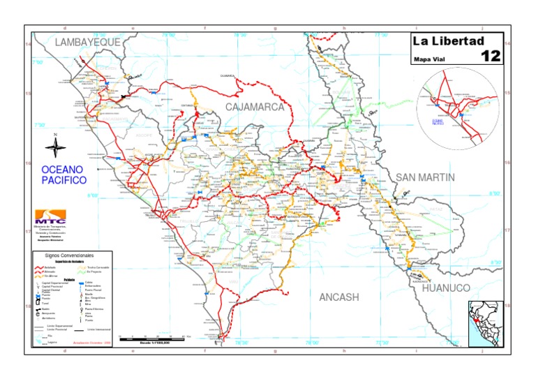 Mapa Vial de La Libertad, Perú | PDF