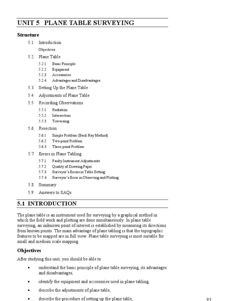 Surveying Plane Table | PDF