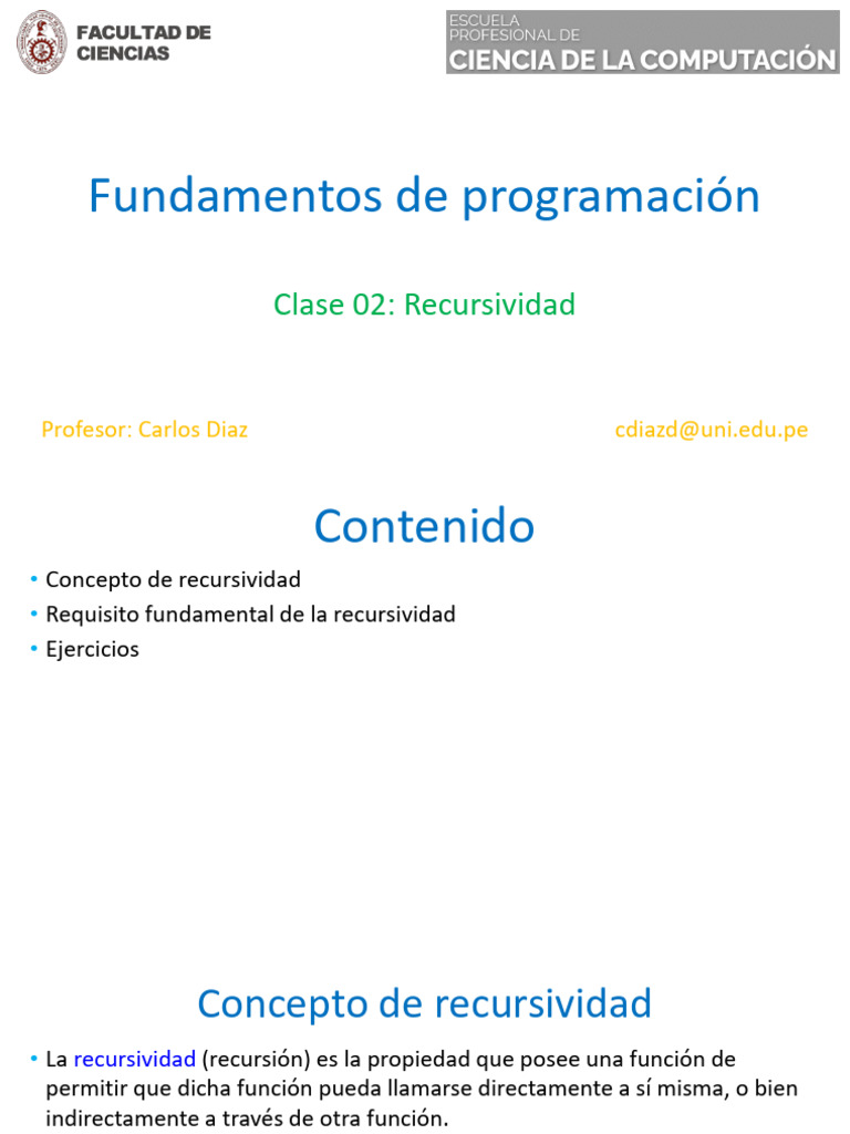 Introducción a la Recursividad en Programación | PDF | Recursividad ...