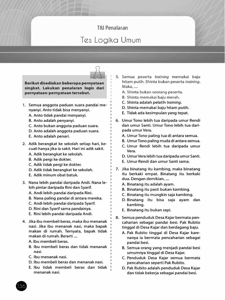 TIU PENALARAN 01 | PDF