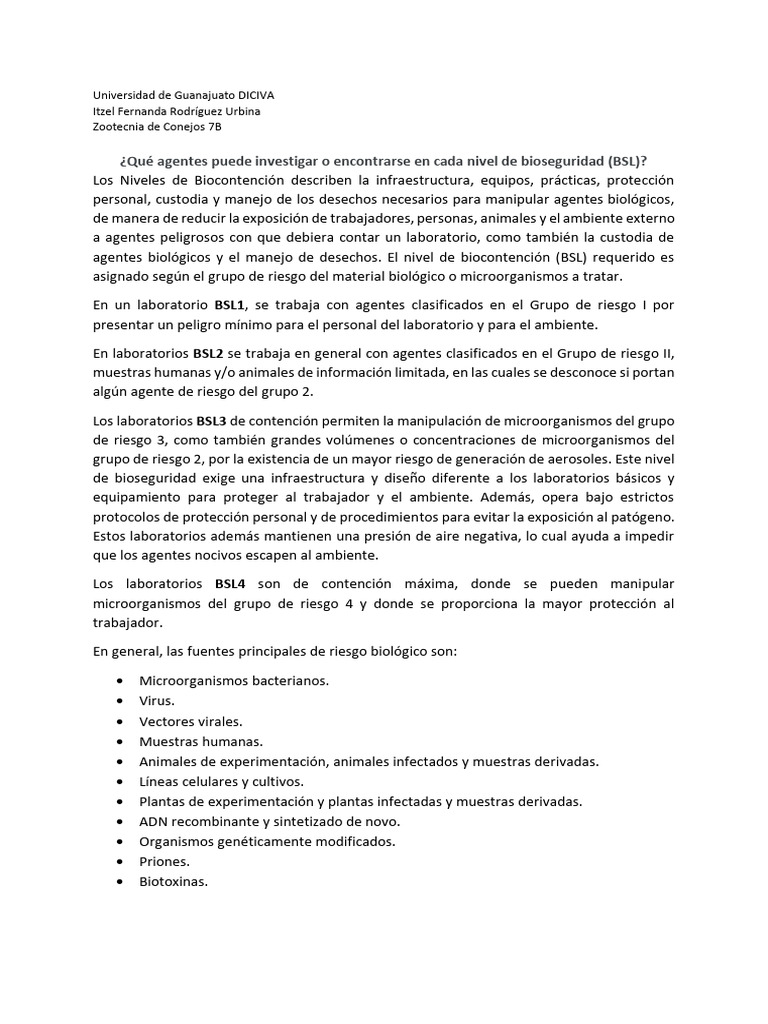 Patogenos Niveles de Bioseguridad | PDF | Virus | Cultivo de células