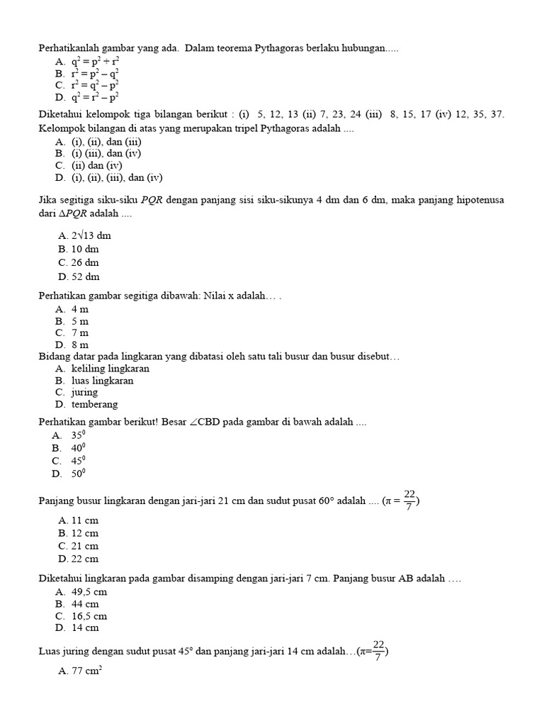 Soal PAT MTK Kelas 8 K13 | PDF | Metode & Bahan Ajar