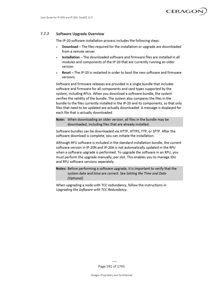 Softward Upgrade | PDF | File Transfer Protocol | Ip Address