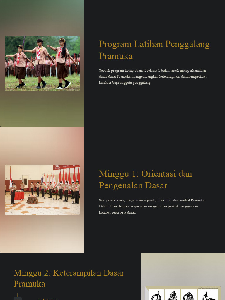 Program Latihan Penggalang Pramuka | PDF