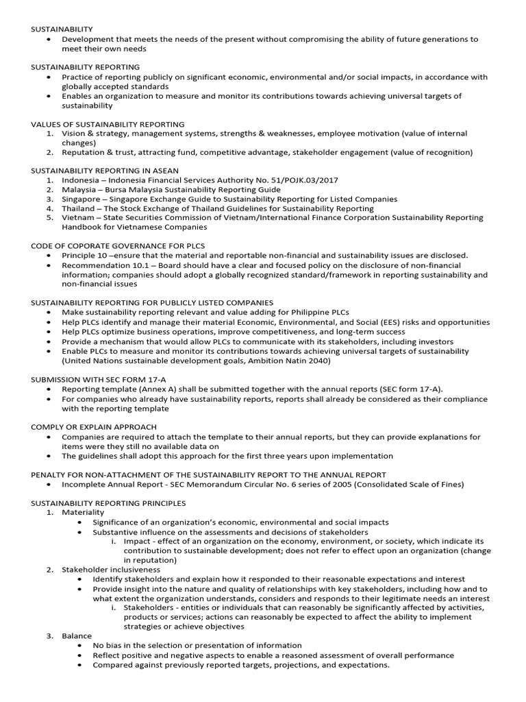 Audit Midterm Reviewer | PDF | Audit | Sustainability
