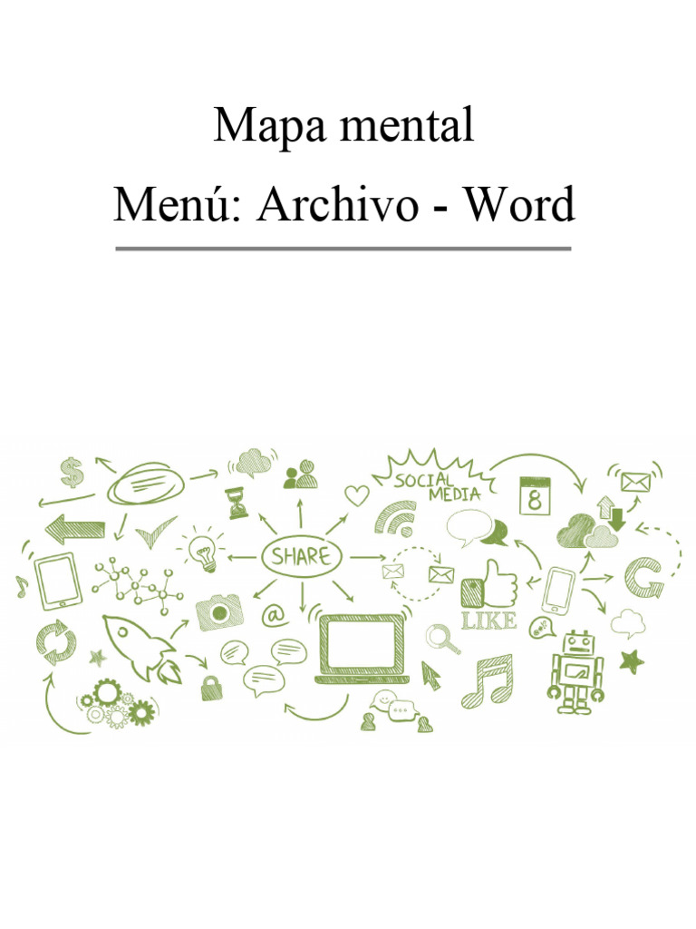 Mapa Mental - Menu Archivo | PDF | Microsoft Word | Archivo de computadora