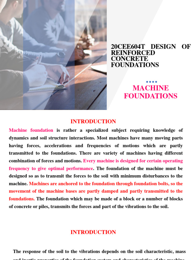 Machine Foundations | PDF | Foundation (Engineering) | Force