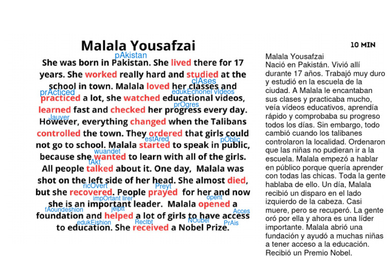 B3W2 EXPO Malala Homework | PDF | Malala Yousafzai