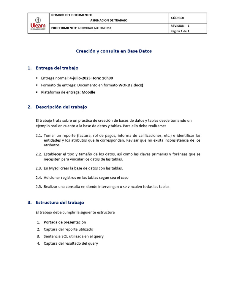 P2T2 Práctica Bases Datos | PDF