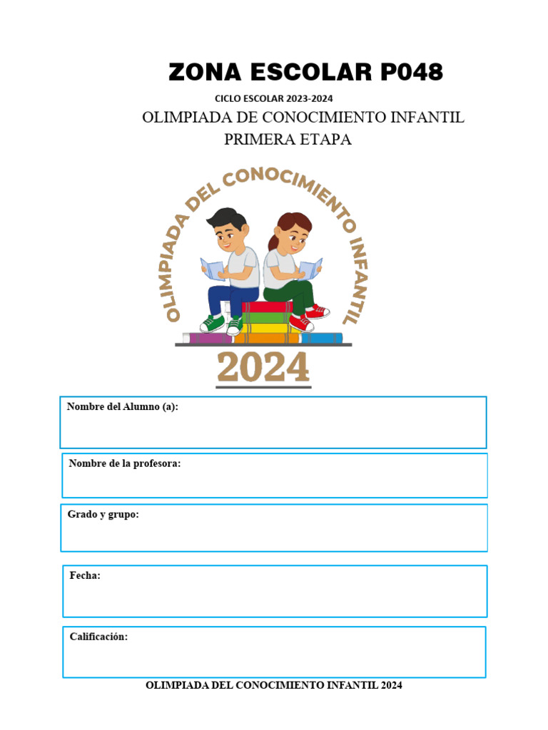 Caratula - Examen de La OCI 2024 | PDF | Agua | Tiburones