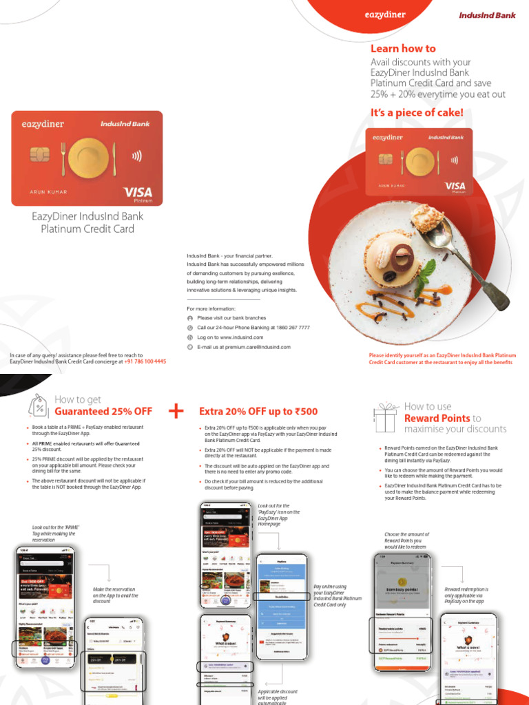 EazyDiner-platinum CC Benefits | PDF | Credit Card | Loyalty Program