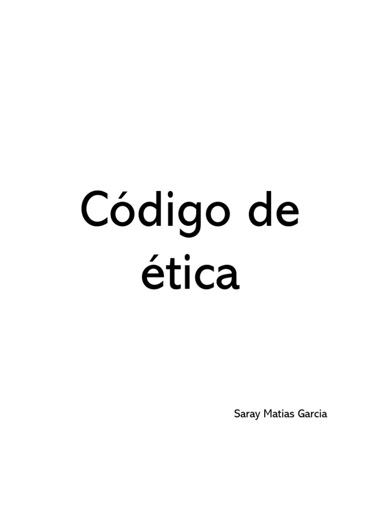 Código de Ética Institucional: Valores y Compromisos | PDF ...