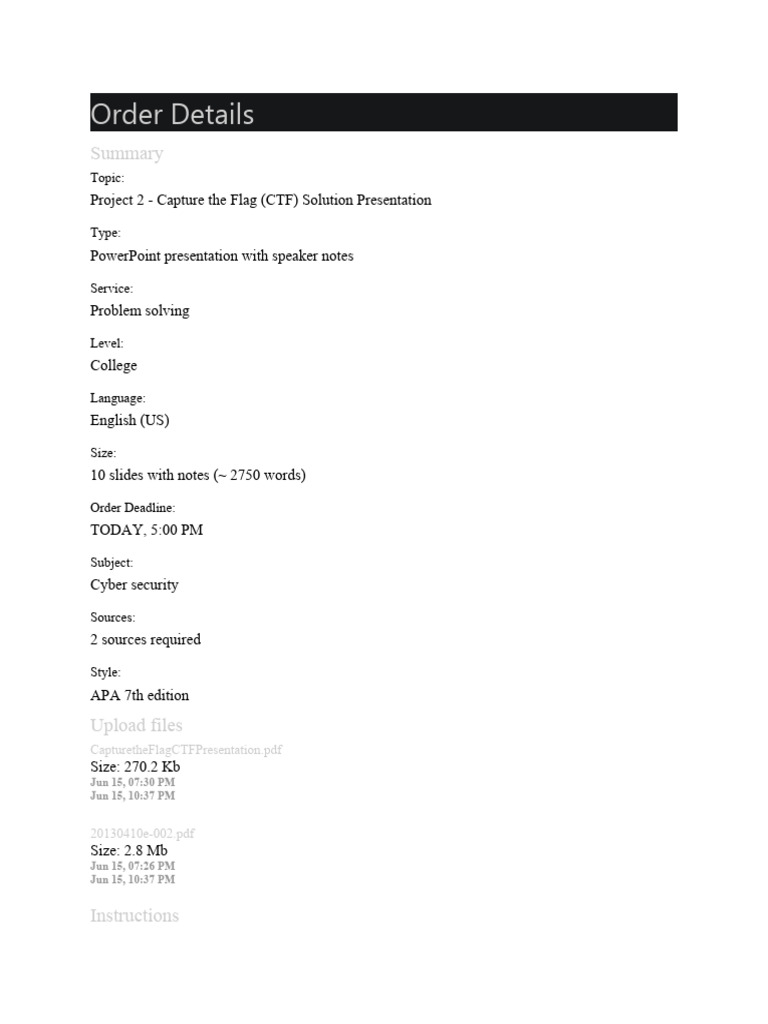 Capture The Flag (CTF) Solution Presentation | PDF | Microsoft Power Point | Computer Security