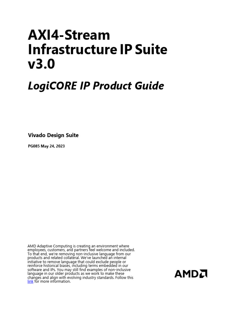 Axi4-Stream Infrastructure Ip Suite V3.0: Logicore Ip Product Guide | PDF | Input/Output | Error ...
