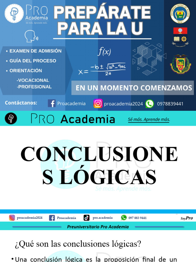 CONCLUSIONES | PDF | Argumento | Razonamiento deductivo