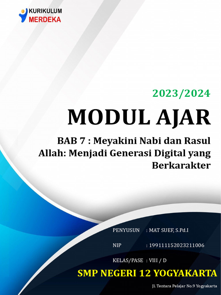 Modul Ajar Pai Kelas 8 Mat Suef | PDF