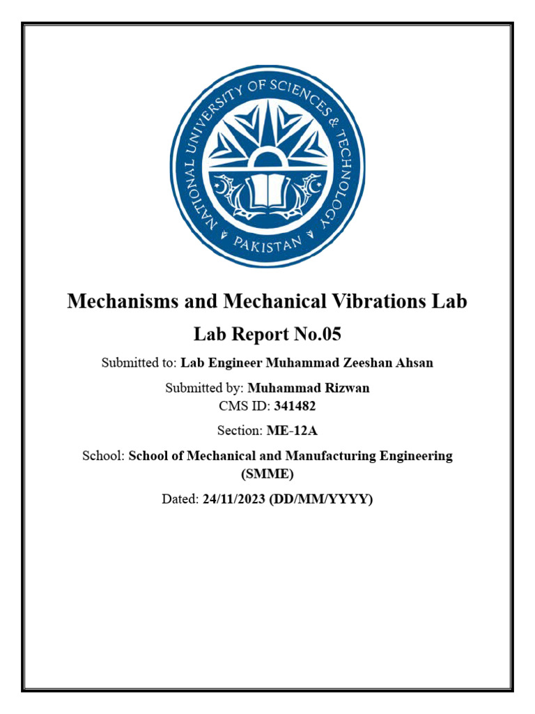 Lab Report No.05 | PDF | Pendulum | Oscillation
