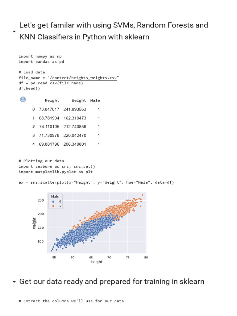 6 - 2 - SVMS, - Randon - Forests - and - KNN - Ipynb - Colaboratory | PDF | Accuracy And ...