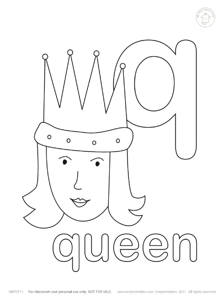 Mrprintables English Alphabet Coloring Lower Q | PDF