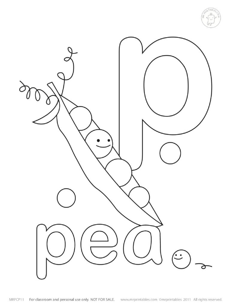 Mrprintables English Alphabet Coloring Lower P | PDF