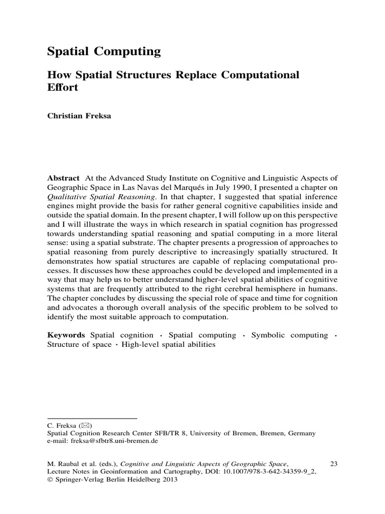 Spatial Computing Pdf Line Geometry Geometry