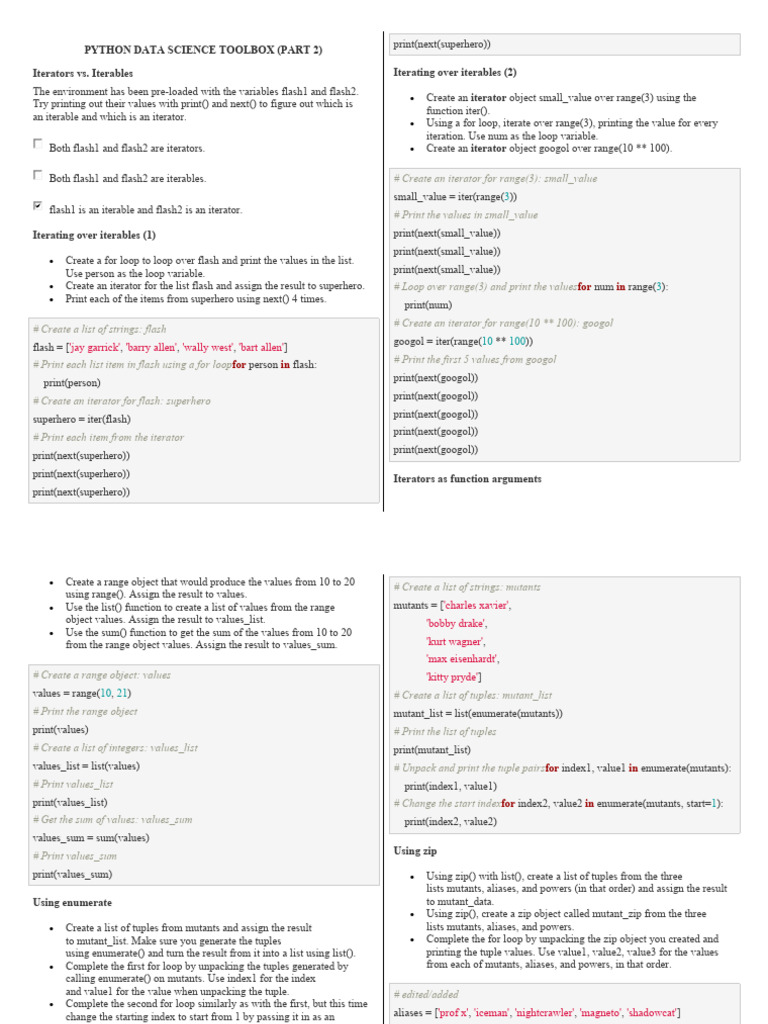 Python Data Science Toolbox | PDF | Parameter (Computer Programming ...