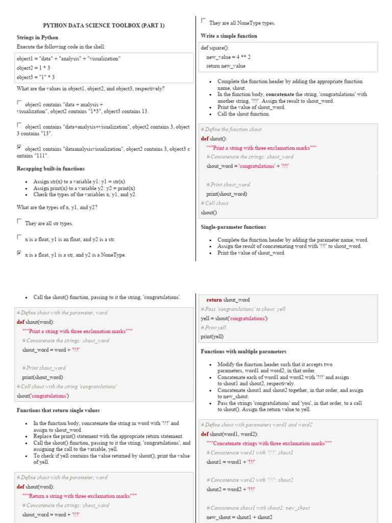 Python Data Science Toolbox Pdf Parameter Computer Programming Anonymous Function 6306
