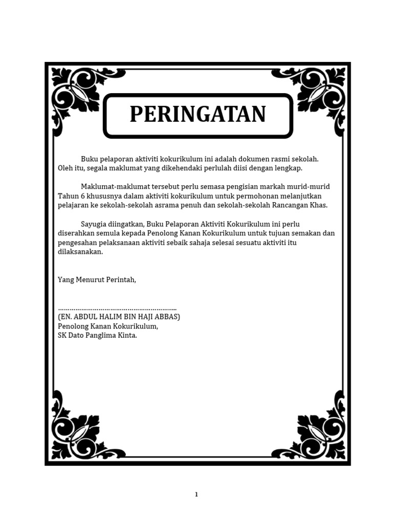 BUKU LAPORAN KOKO Terkini | PDF