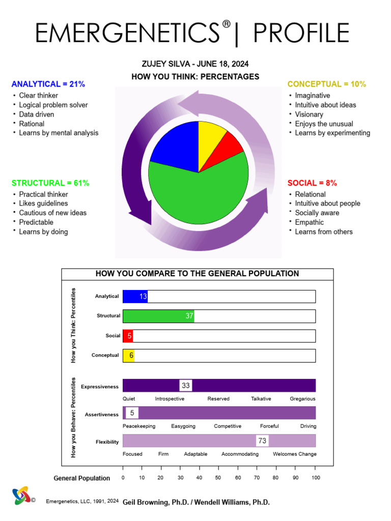 Emergenetics Profile and Narrative | PDF | Thought | Idea