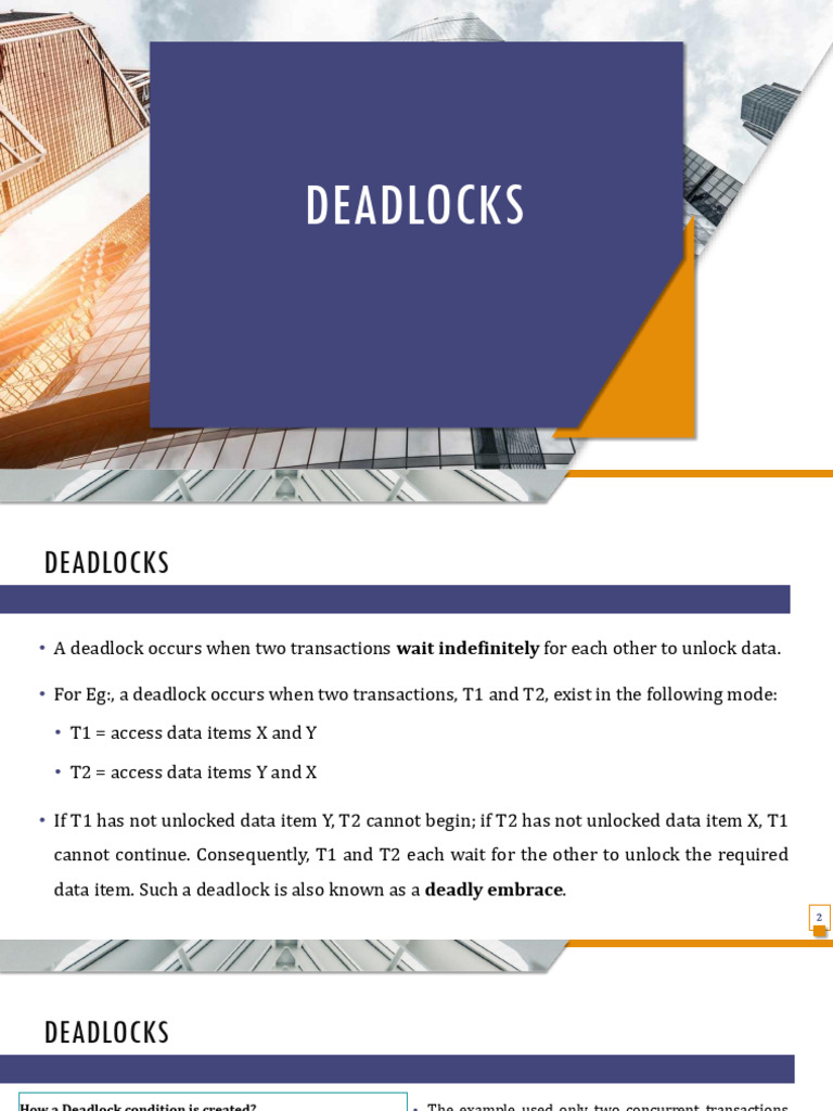 3. Deadlocks, Concurrency Control, Recovery | PDF | Databases | Database Transaction