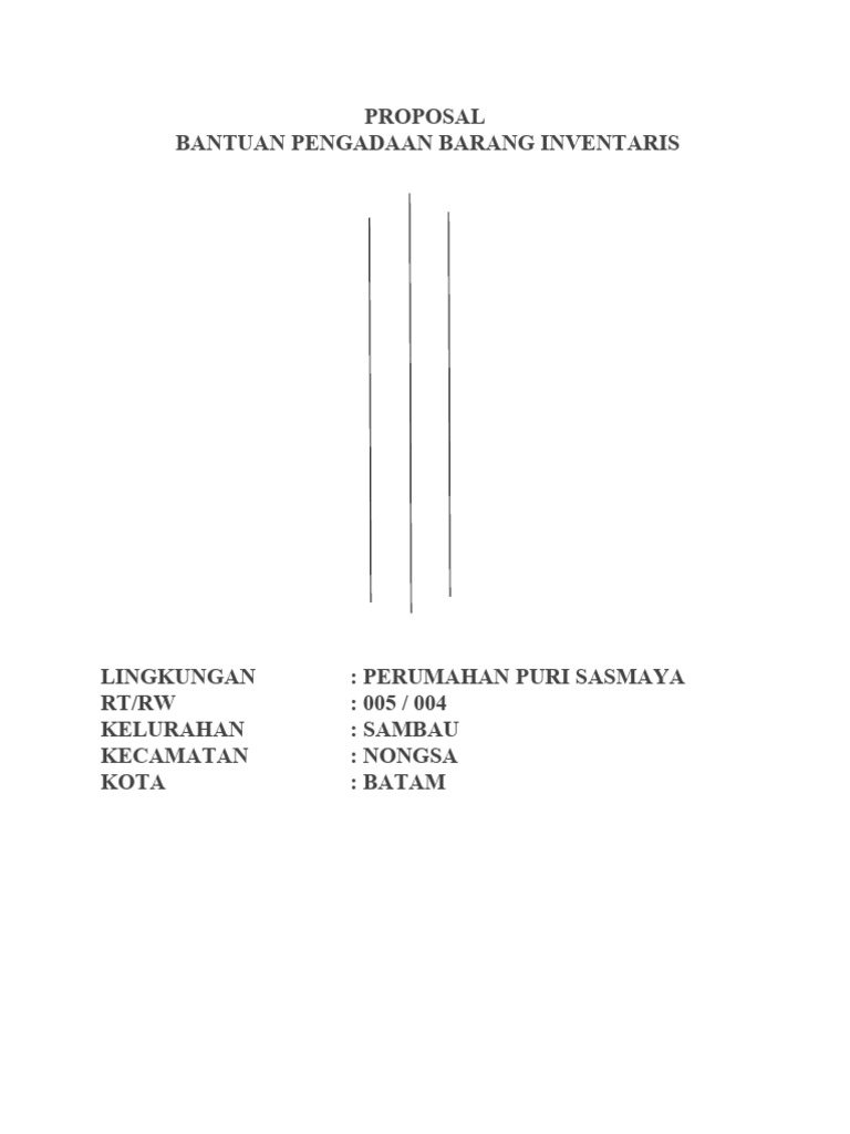 Proposal Bantuan Inventaris Puri Sas | PDF