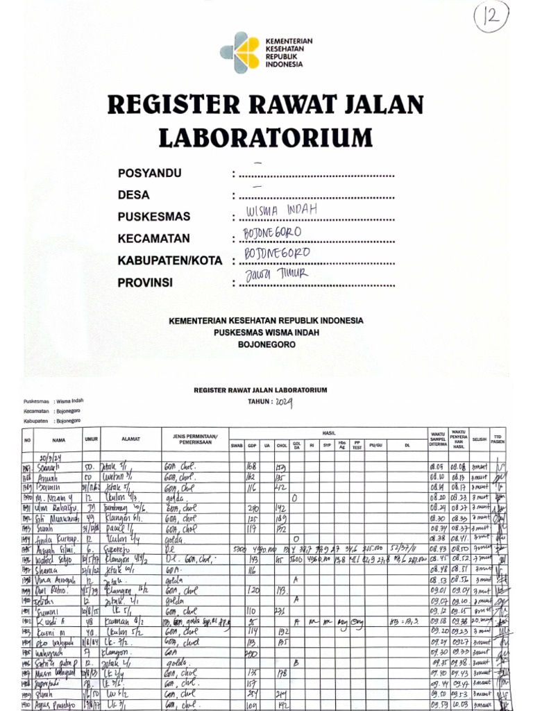 Register Lab RTL Dan TL Maret 2024 | PDF