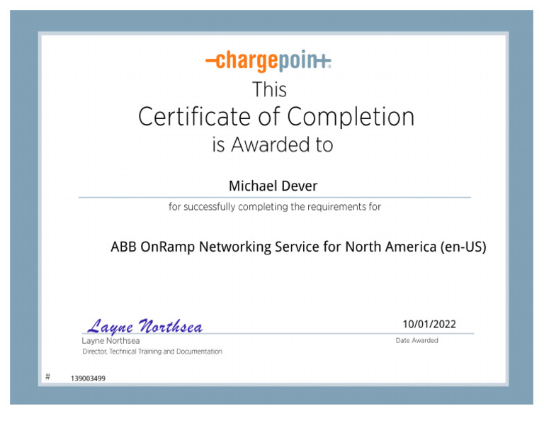 ABB OnRamp Networking Service North America Certificate | PDF