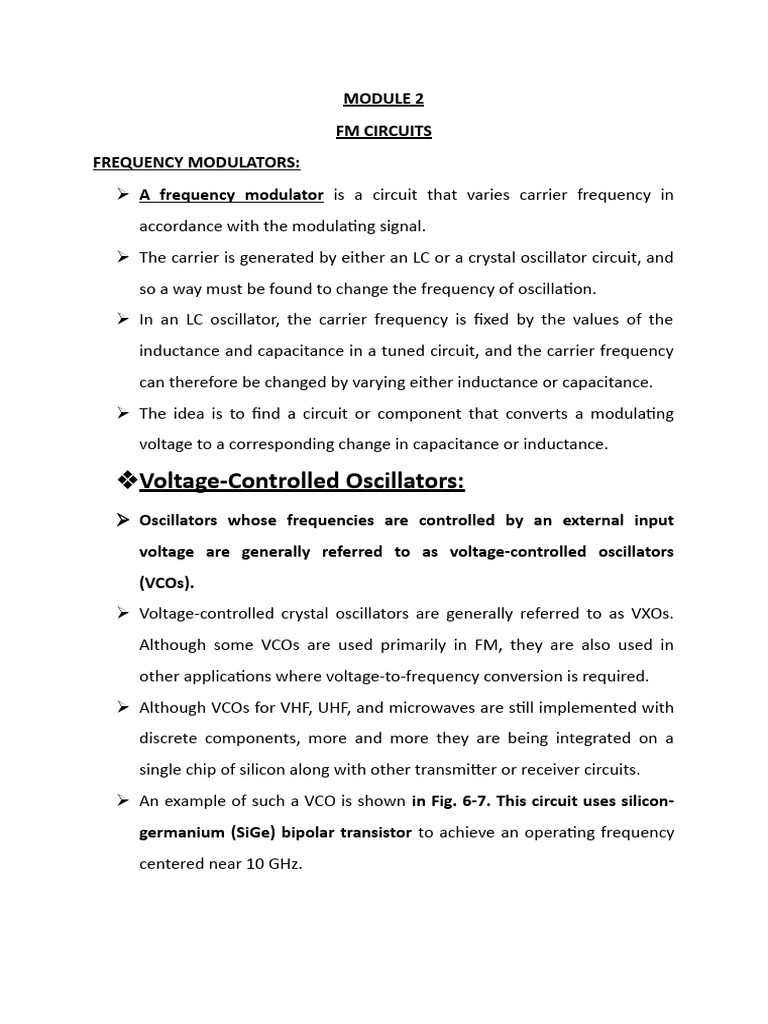 Anu Poc Module 2 | PDF | Detector (Radio) | Frequency Modulation