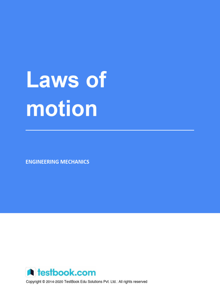 Laws of Motion - Study Notes | PDF | Force | Acceleration