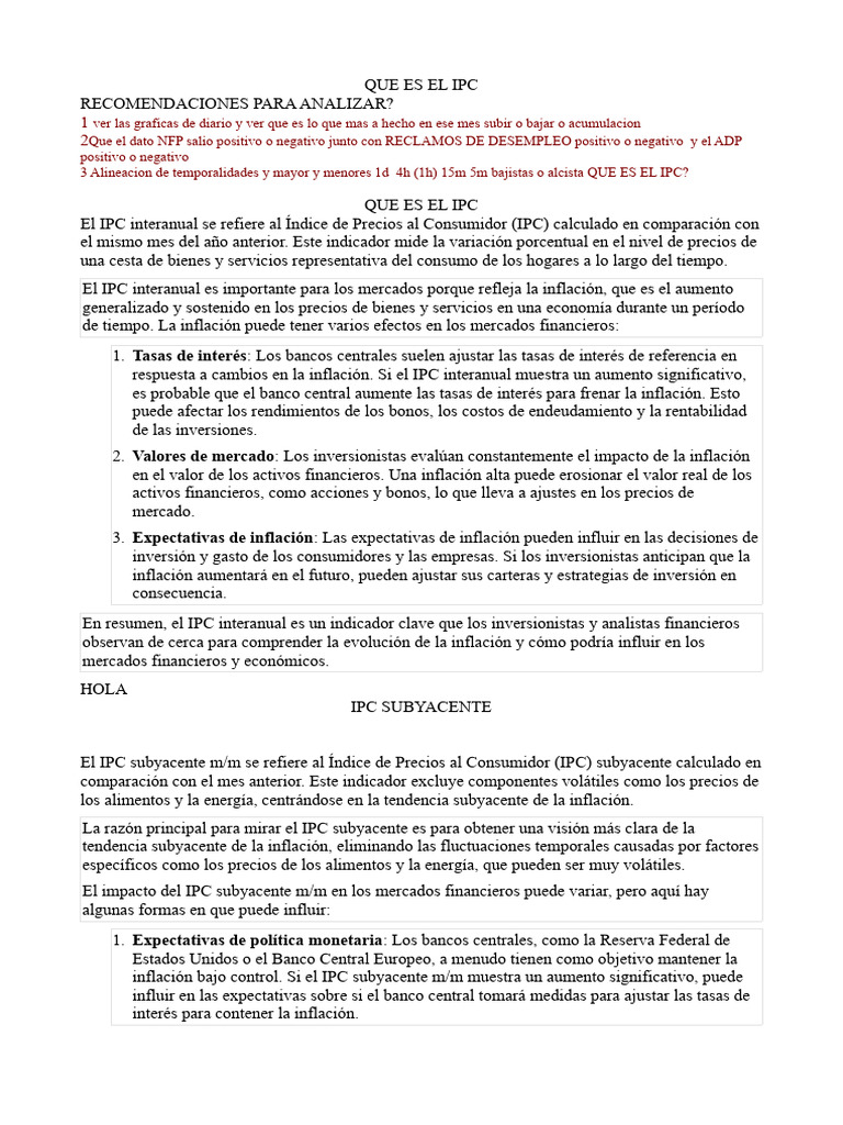 QUE ES EL IPC ? | PDF | Inflación | Índice de precios al consumidor