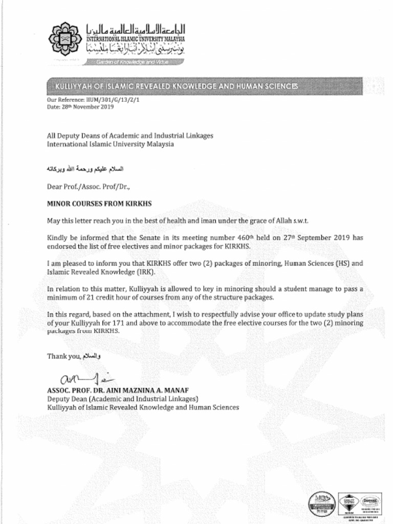 Minor Courses, KIRKHS | PDF