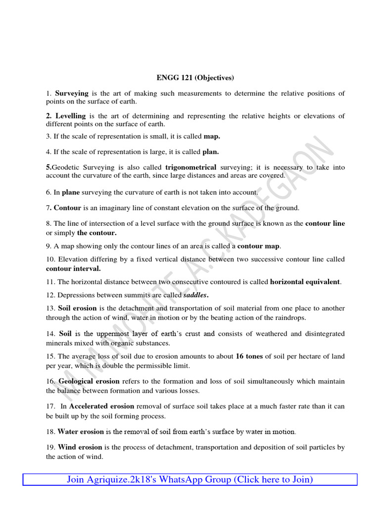 Objectives ENGG 121 | PDF | Drainage Basin | Erosion