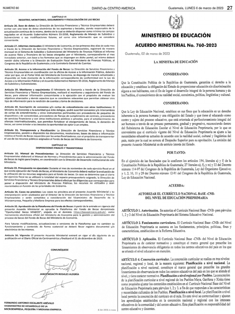 06-03-23 Acuerdo Mineduc | PDF