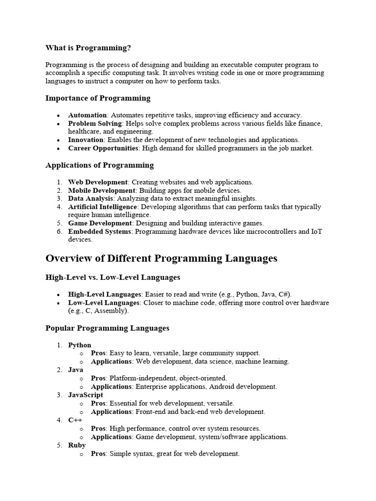 Programming Pdf Computer Programming Integrated Development Environment
