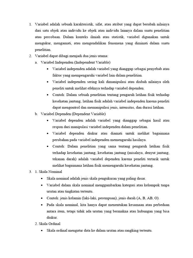 Variabel Adalah Sebuah Karakteristik | PDF