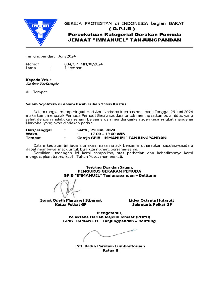 Surat Undangan Senam Bersama | PDF | Kesehatan Holistik